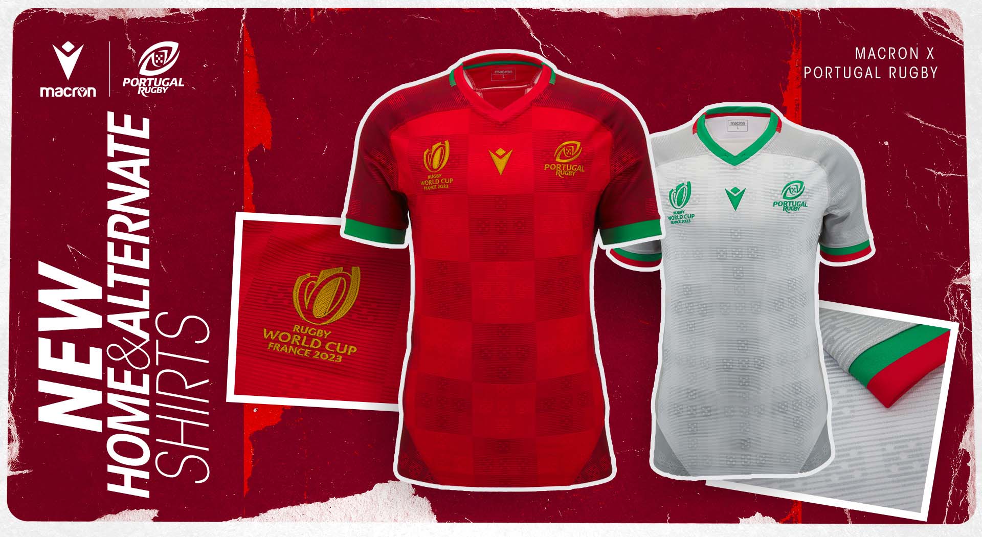 Symbols of the national flag on Portugal's shirts for the Rugby World ...